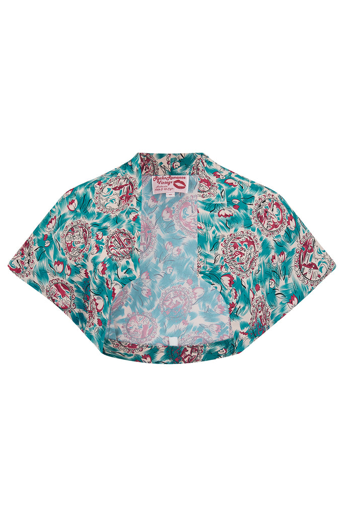 The "Ayda" 2pc Dress & Detachable Shrug Bolero Set In Summer Breeze, T ...