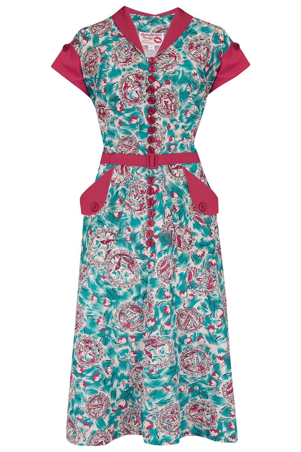 The "Casey" Dress in Summer Breeze Print, True & Authentic 1950s Vinta ...