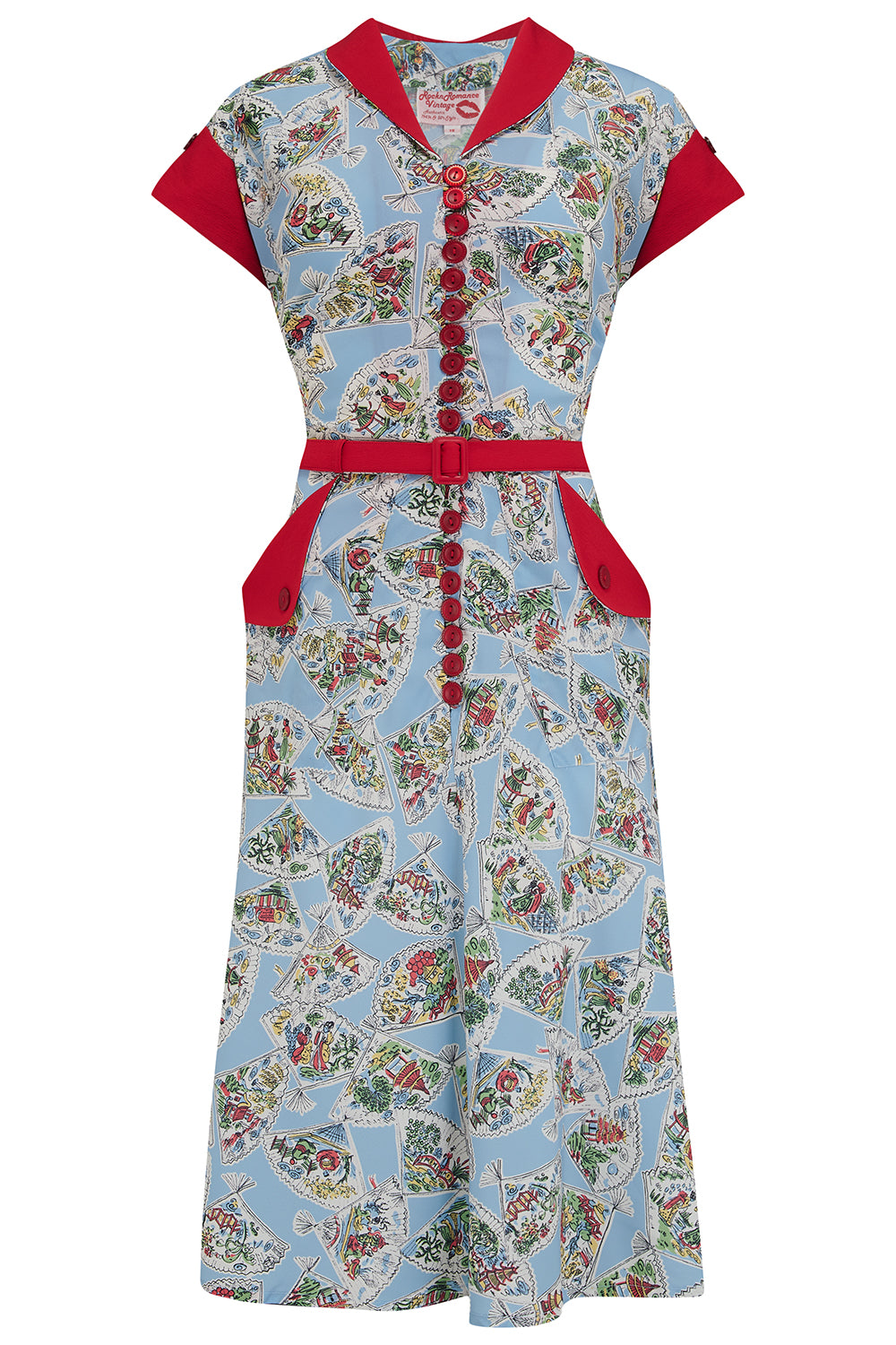 The "Casey" Dress in Pagoda Print, True & Authentic 1950s Vintage Styl ...