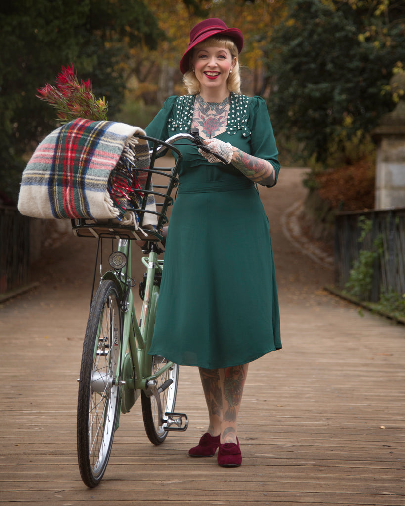 "Veronica" Dress in French Navy, A Classic 1940s Vintage Style by The ...