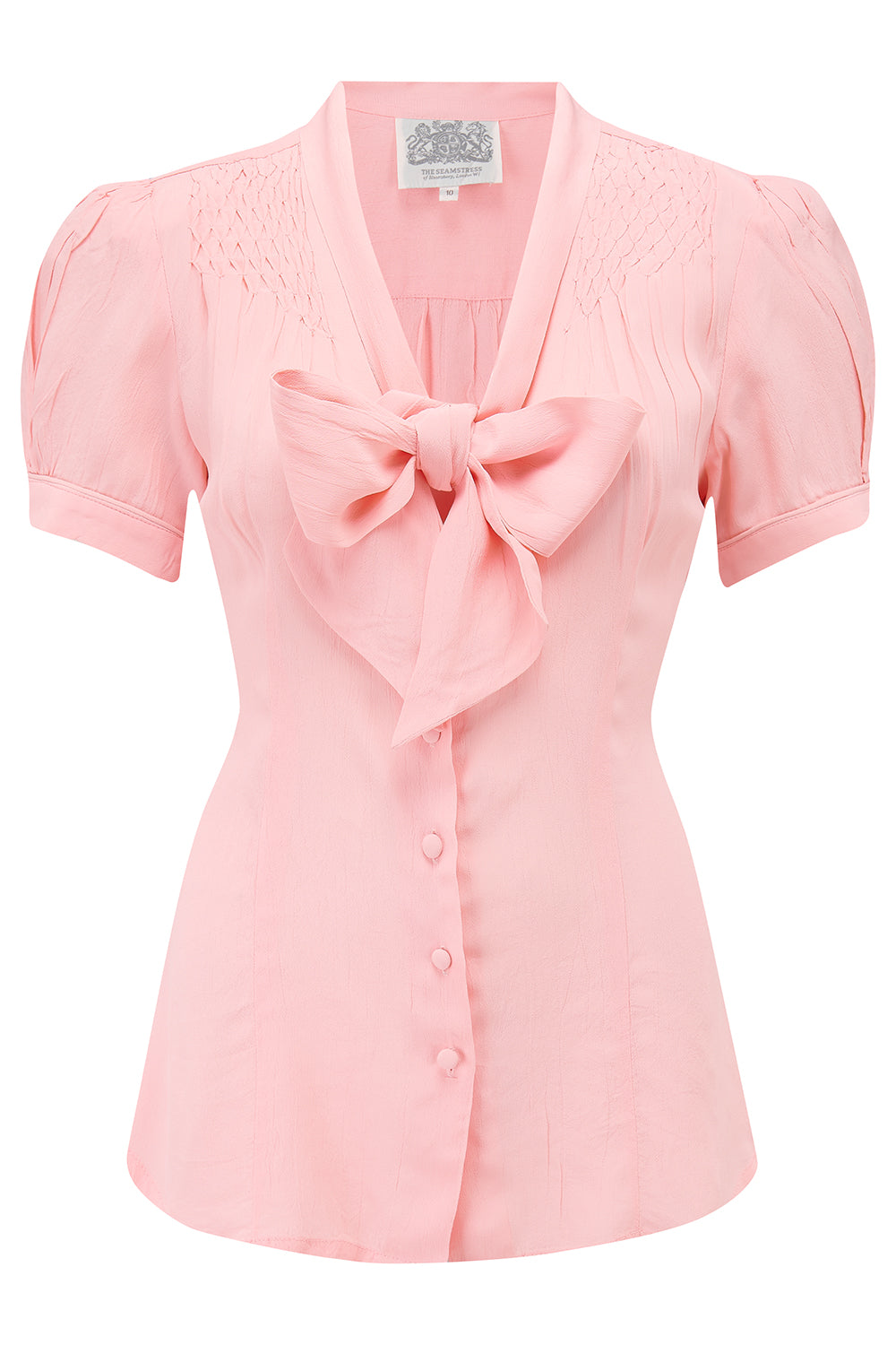 Eva Short Sleeve Blouse in Blossom Pink By the Seamstress of Bloomsbur ...