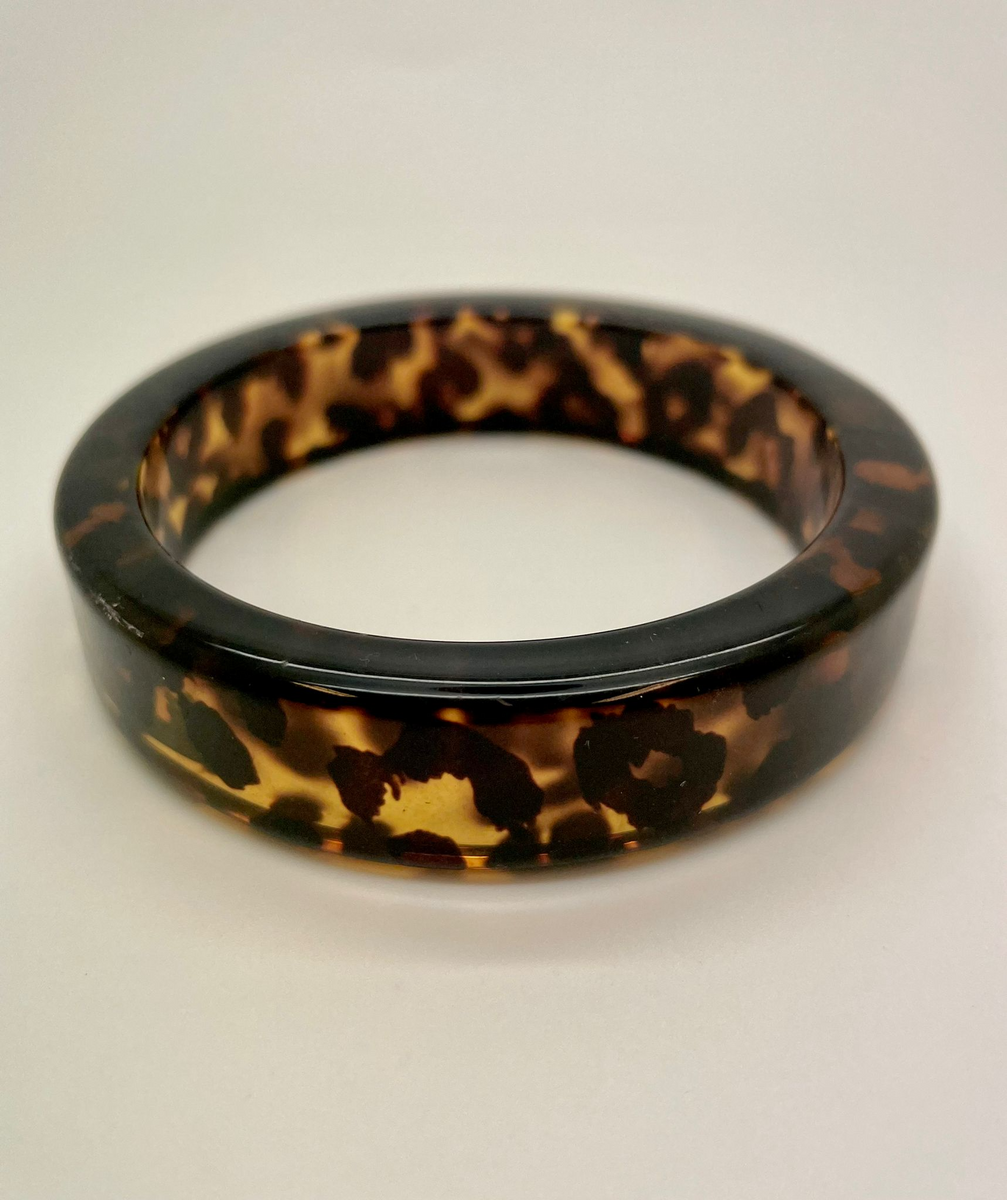 1950s Leopard Print Acrylic Bangle, Kitsch, Retro Rockabilly Style ...