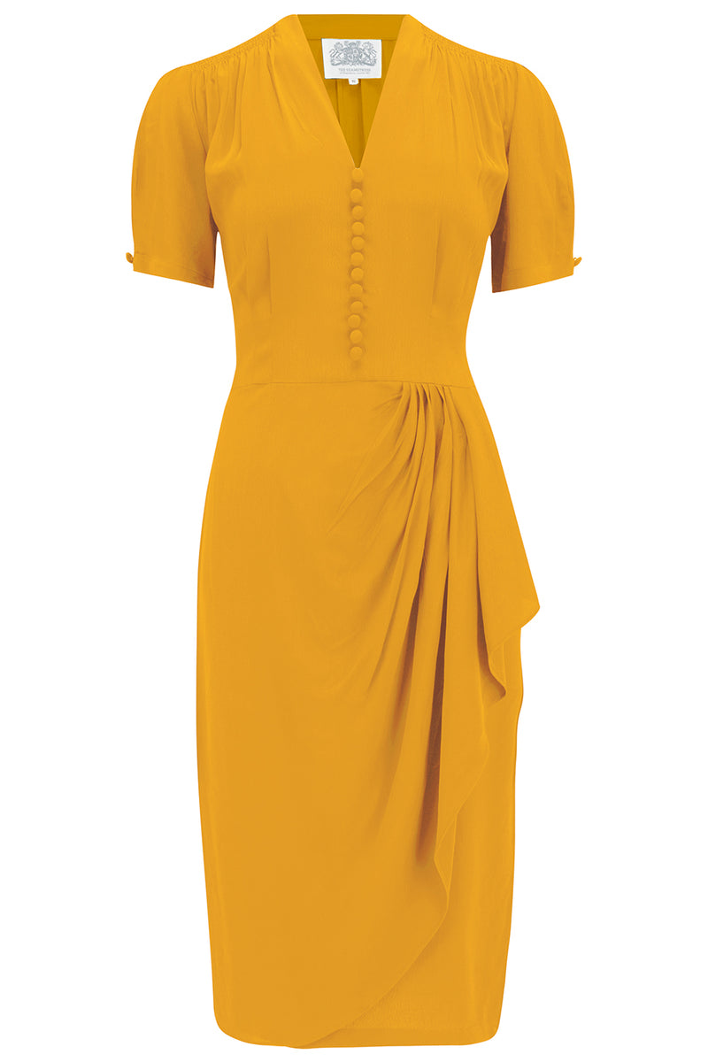 "Mabel" Dress in Red Ditsy Print , A Classic 1940s Vintage Style CC41 ...