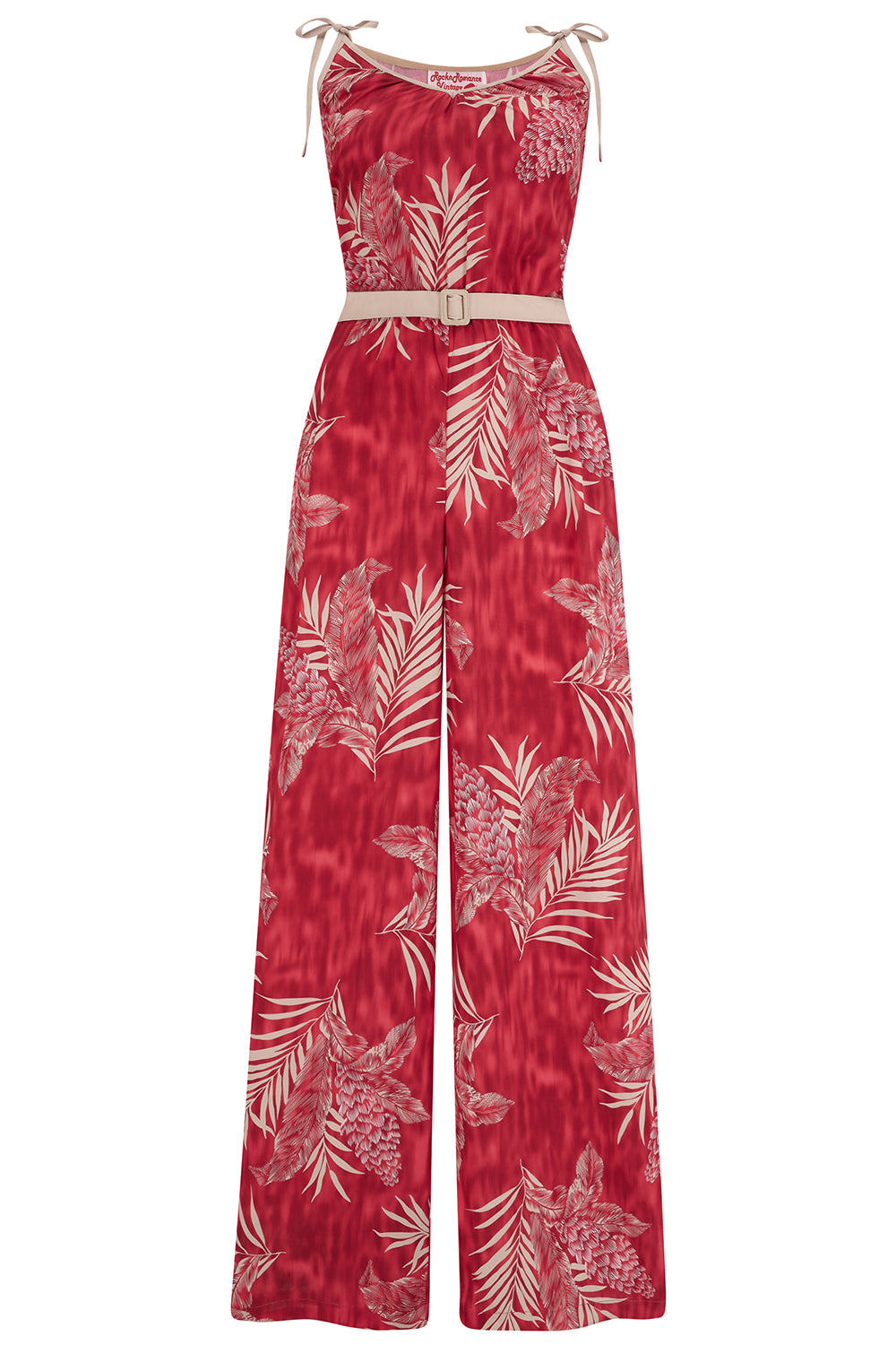 The "Marcie" Jump Suit in Ruby Palm Print **End Of Line Item, When Its ...
