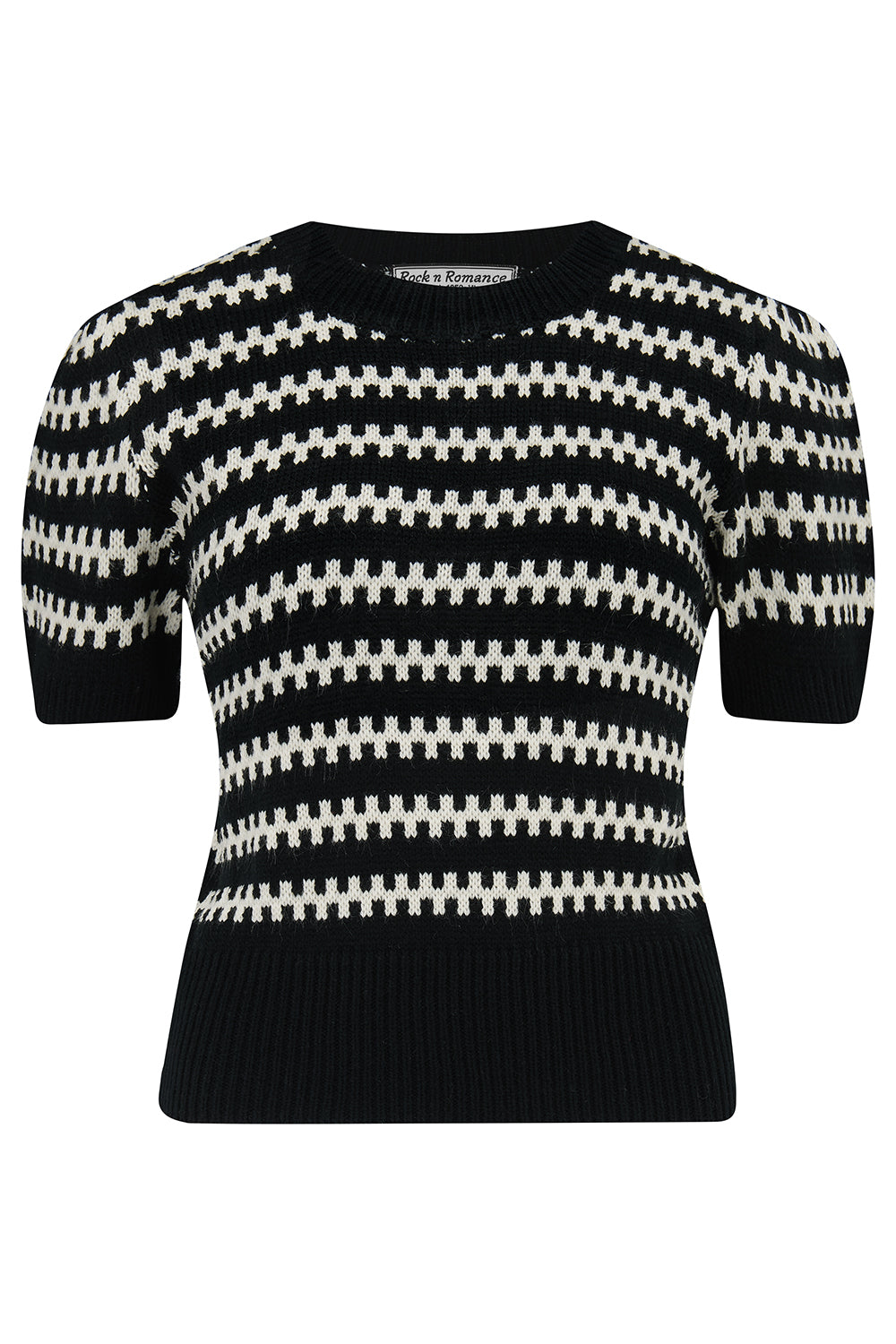 The "Vera" Short Sleeve Pullover Jumper in Black, Classic 1940s & 50s ...